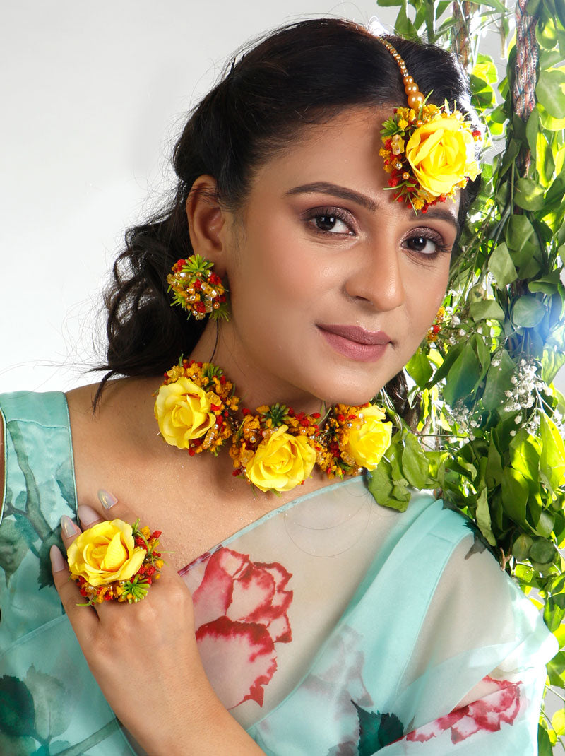 Suma Floral Set - Mehndi Jewellery – Vaidaan